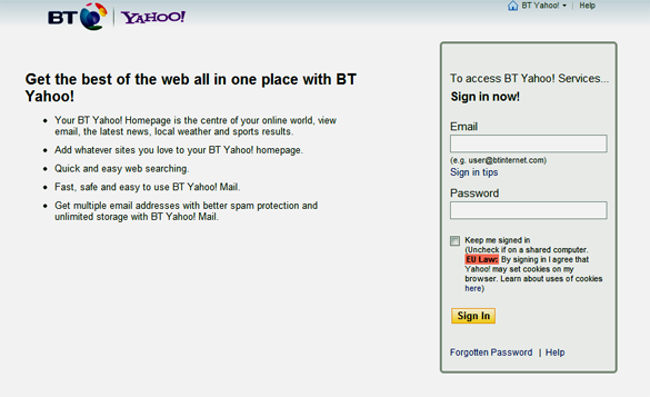 BT, 6 milyon kullanıcısını Yahoo Mail'den çekti - Digital Age